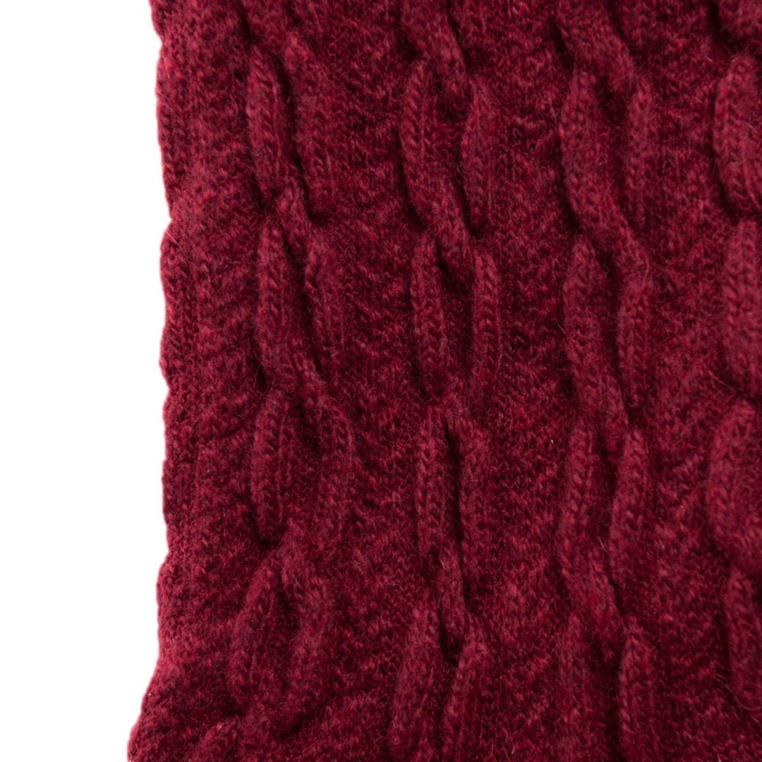 Bella Cable Knit | Womens Crew Sock | Wool | Red – Sock Season