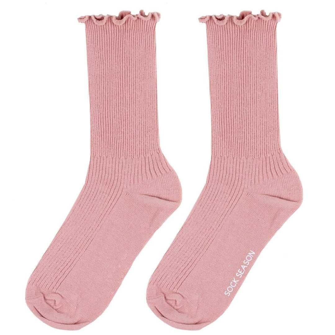 Princess Lulu Ruffle | Womens Crew Sock | Cotton | Pink – Sock Season